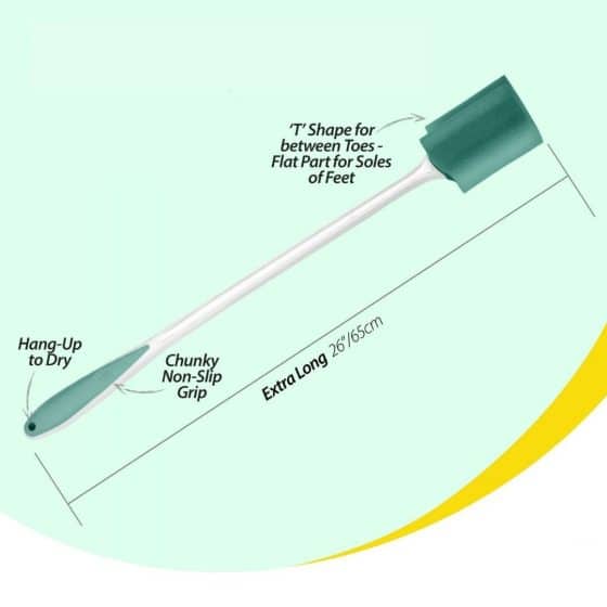 Comfi Grip Long Handled Toe Washer And Foot Brush - Medimart