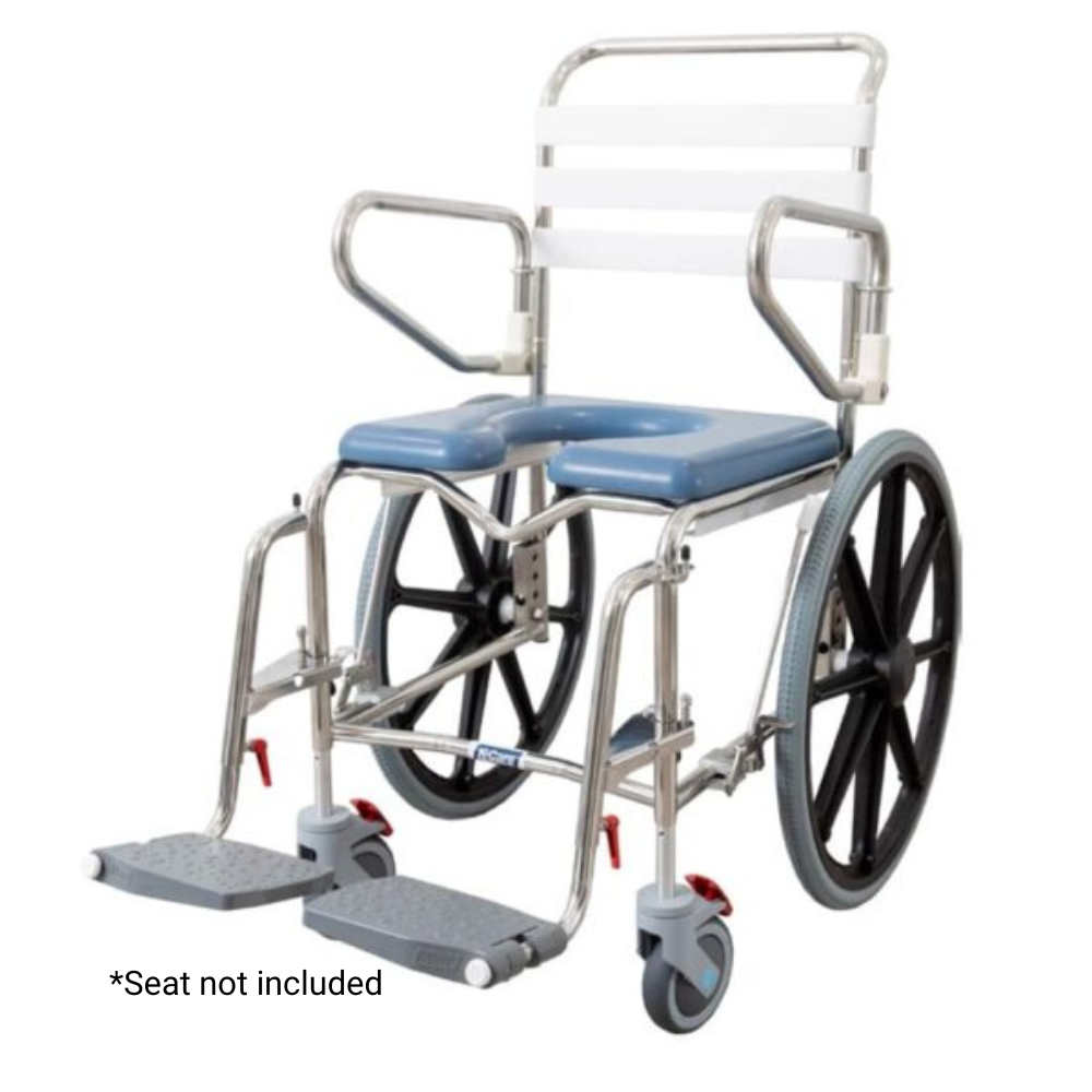 KCare Self Propelled Height Adjustable Mobile Shower Commode - Medimart